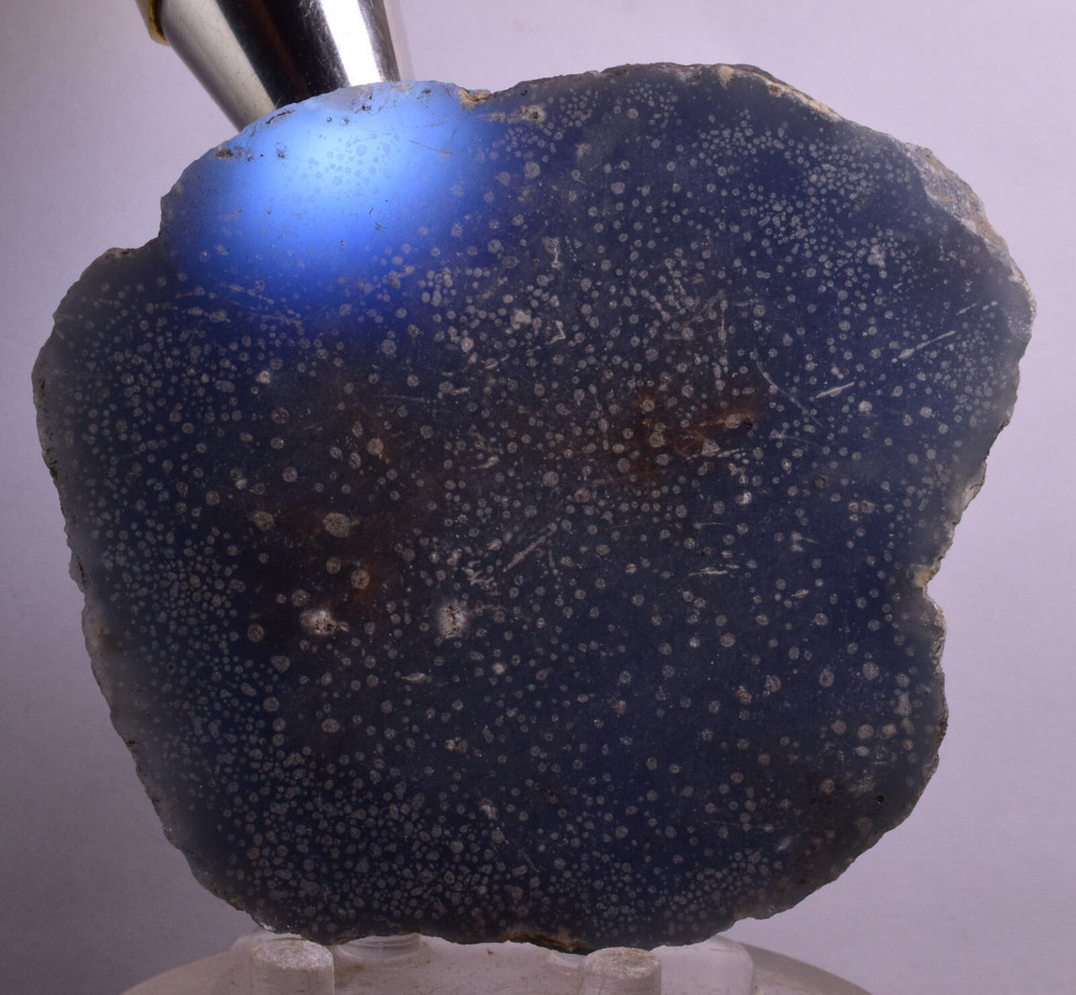 9cms BLUE ANHYDRITE ANGELITE POLISHED ROUGH PERU MINERAL SPECIMEN CB10 ...