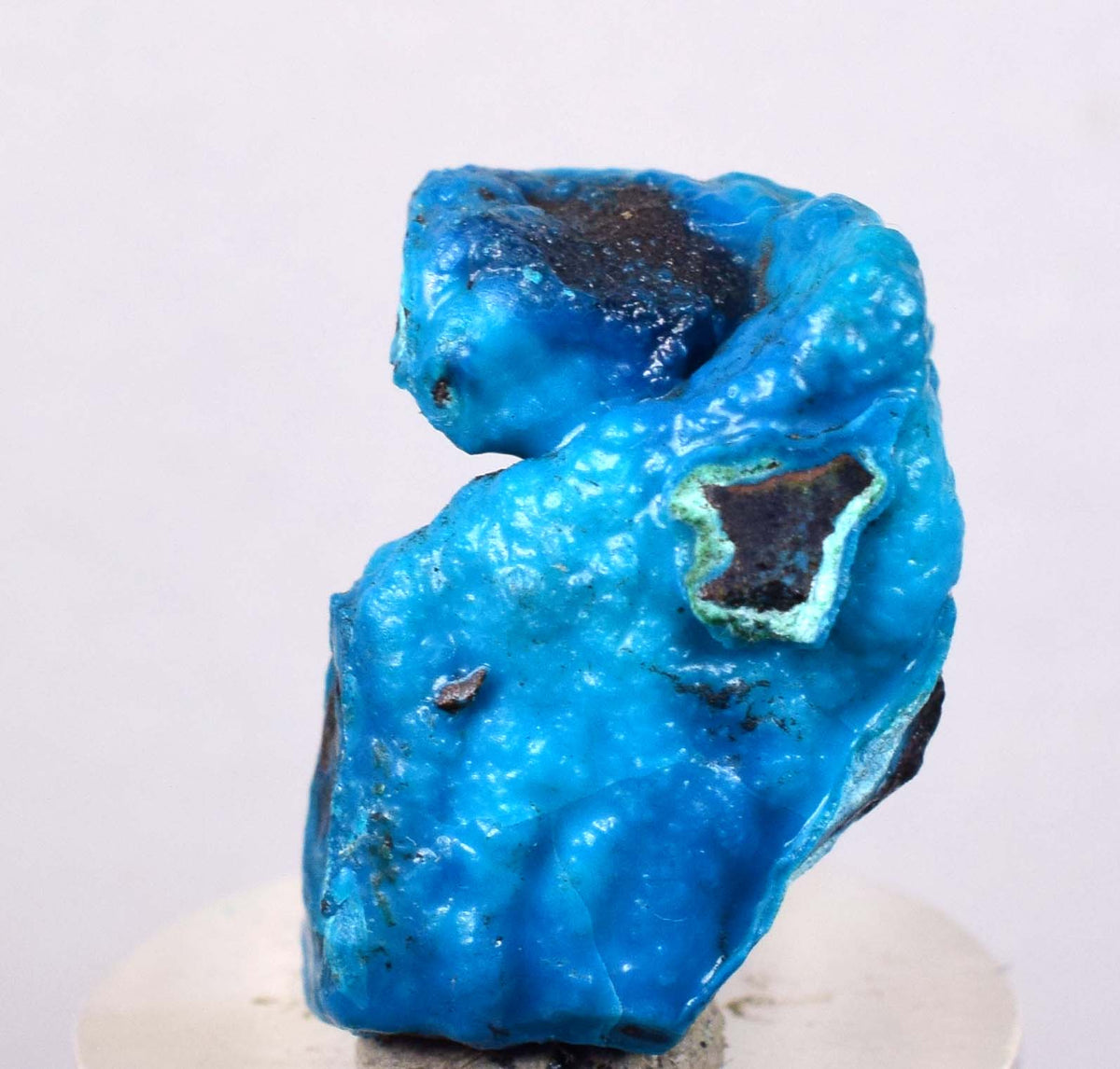 2.7cm CHRYSOCOLLA MALACHITE BROCHANTHITE AZURITE ROUGH BANDED PERU MIN ...